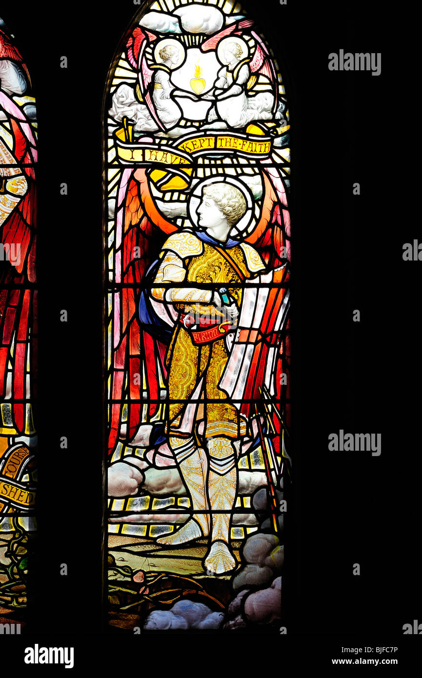 Stained glass window St Conan's Kirk on Loch Awe, Argyll, Scotland ...