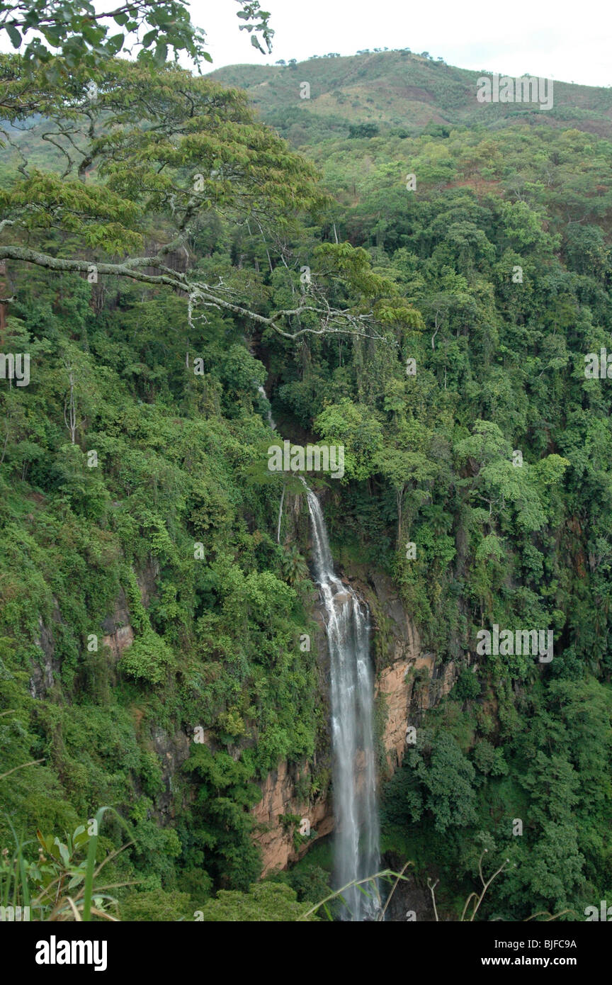 A waterfall at the top of Livingstonia. Livingstone, Malawi, Africa ...