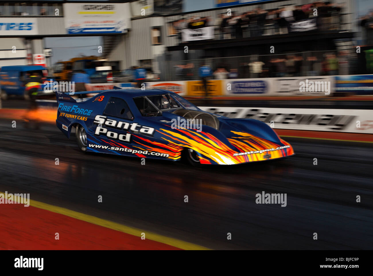Fireforce jet powered funny car driven by Martin Hill Stock Photo - Alamy