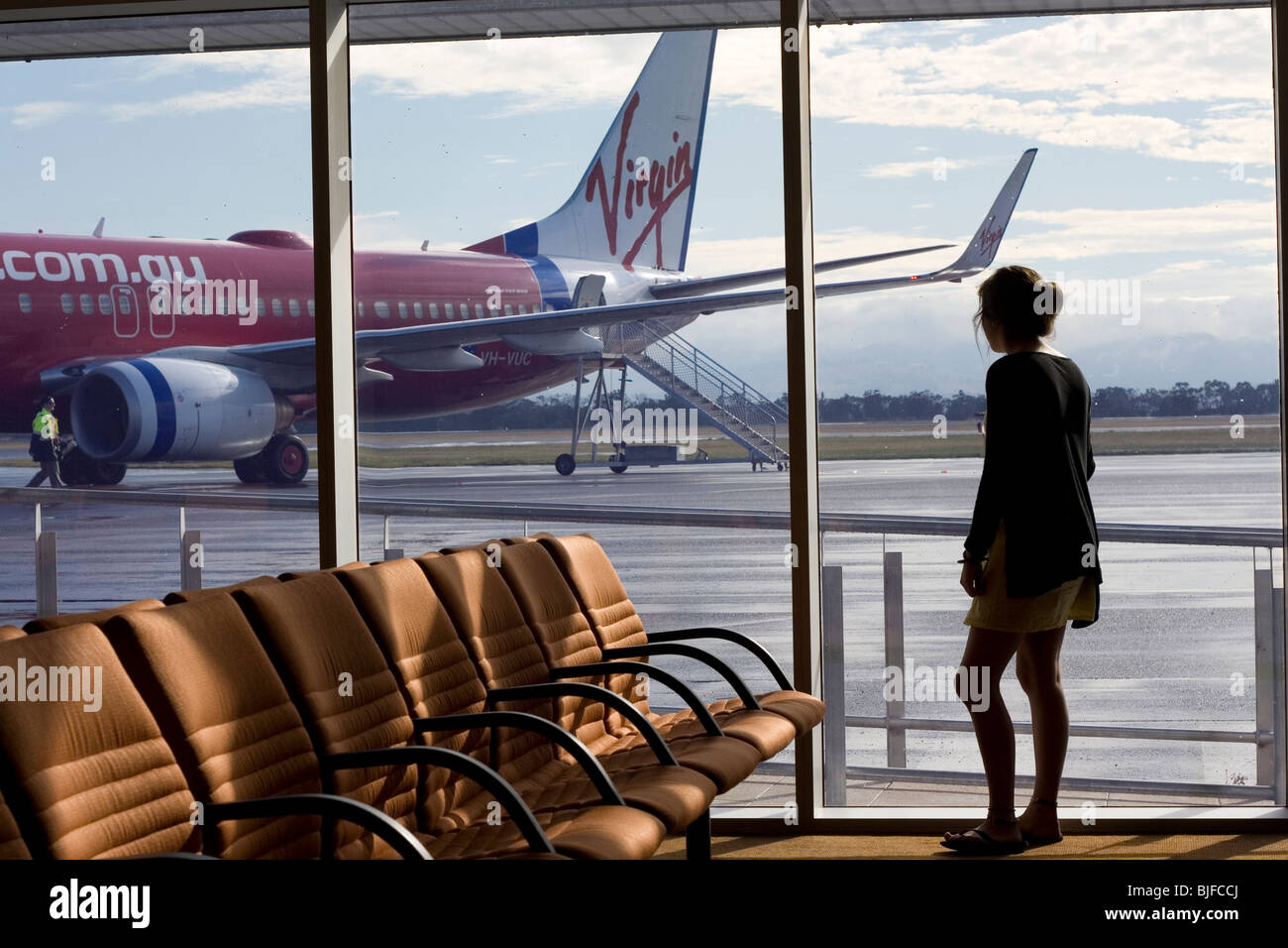 Waiting at the airport Stock Photo - Alamy