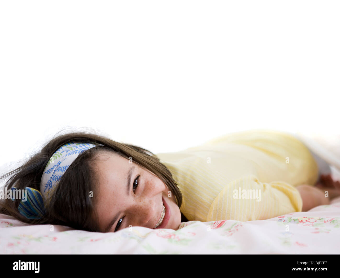 girl under a blanket Stock Photo - Alamy