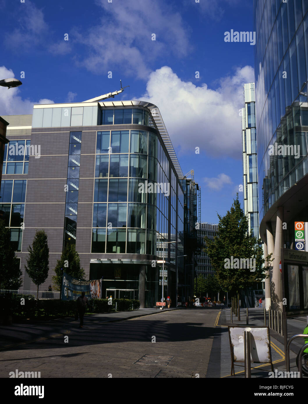 Modern office buildings Spinningfields Manchester England Stock Photo ...