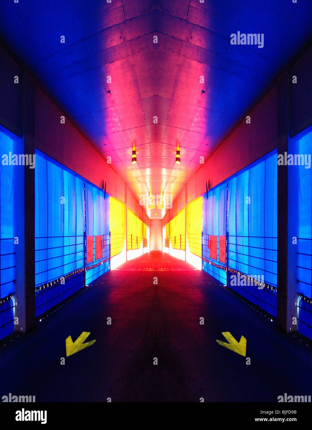 Colorful abstract parking garage Stock Photo - Alamy