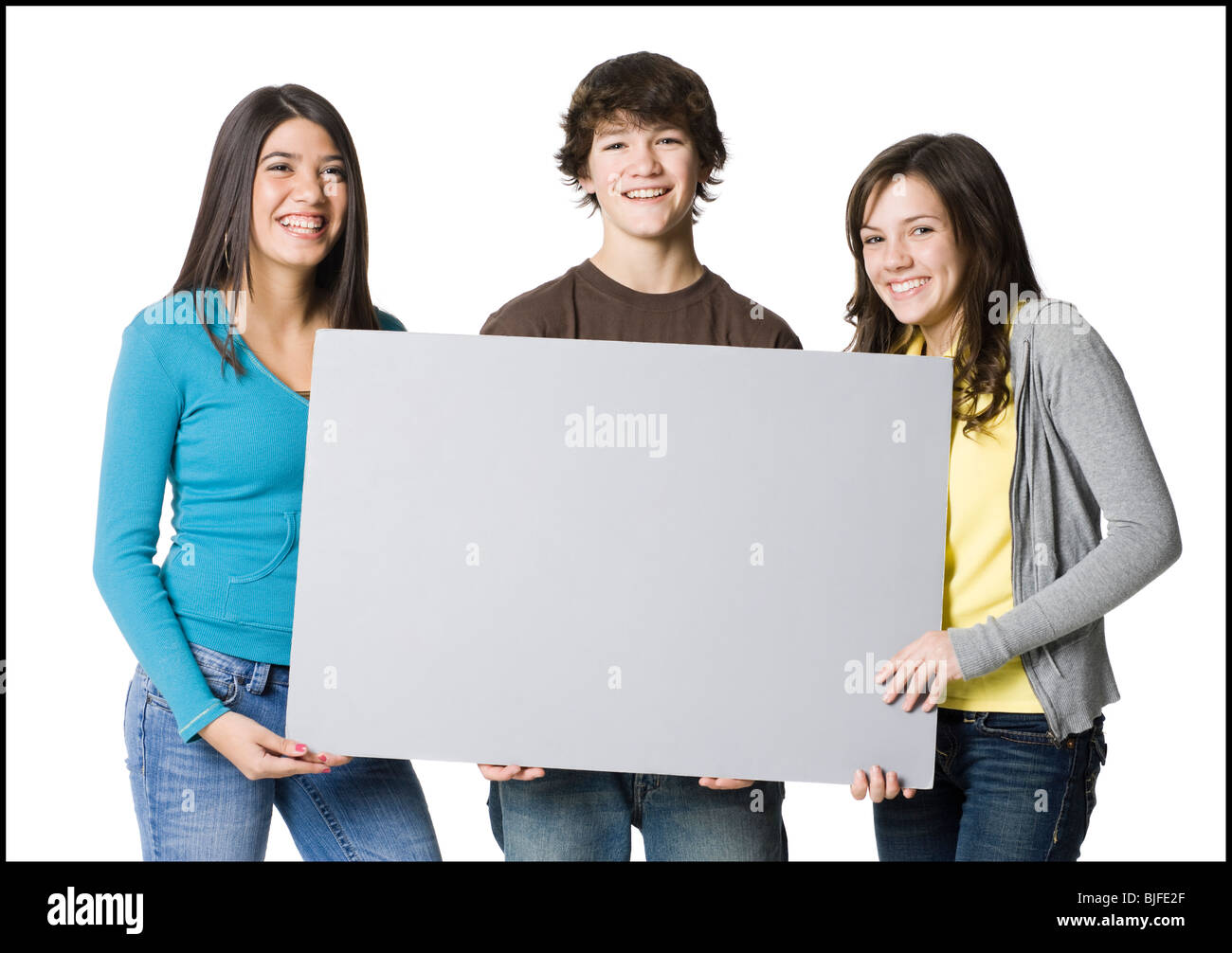 Boys holding sign hi-res stock photography and images - Alamy