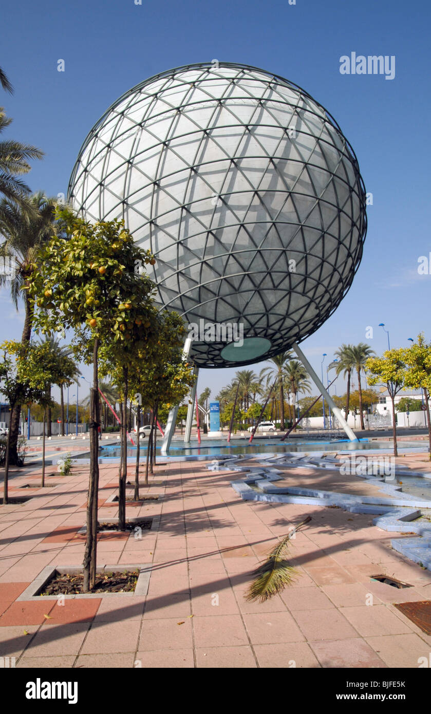 SPAIN DERELICT SITE OF THE 1992 WORLD EXPO IN SEVILLE WHICH IS NOW RUN ...