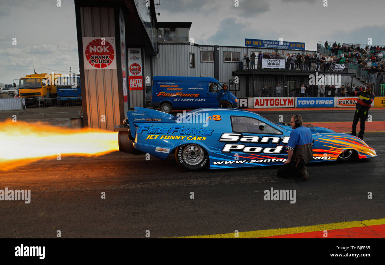 Fireforce jet powered funny car driven by Martin Hill Stock Photo - Alamy