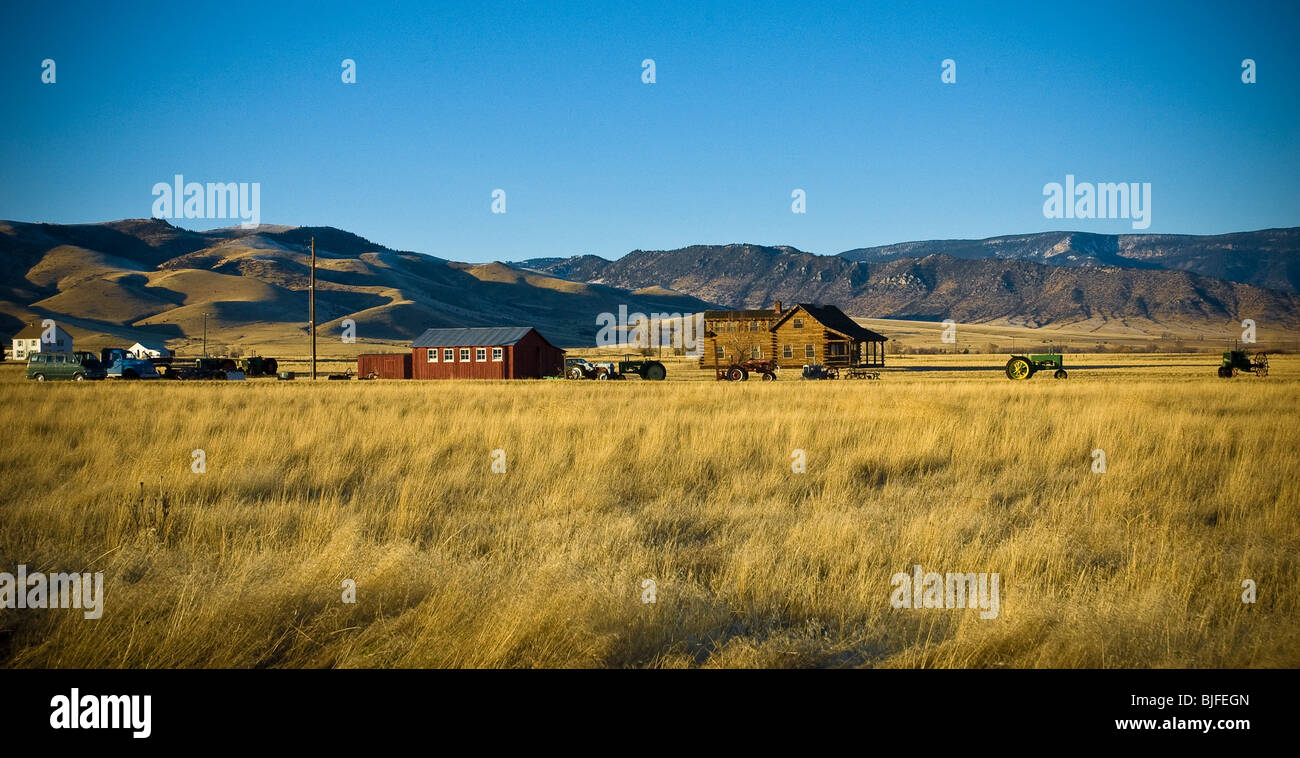 This is an image of a farm taken in Montana USA Stock Photo - Alamy