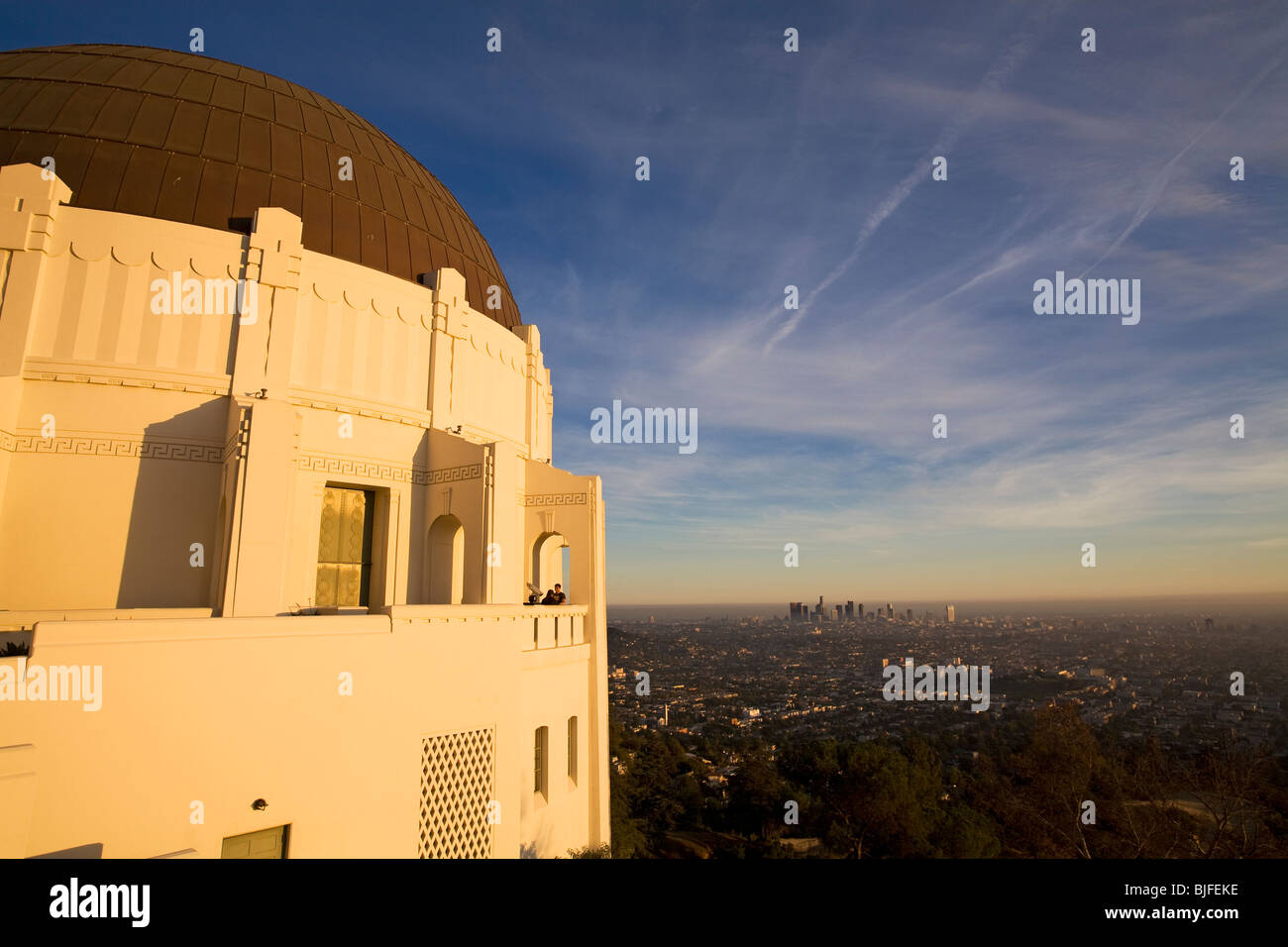 Griffith Observatory and Los Angeles Skyline, California, USA Stock ...