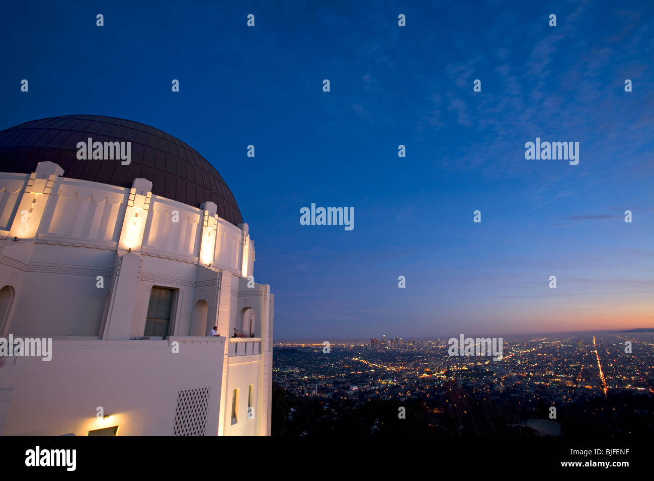 Griffith Observatory and Los Angeles Skyline, California, USA Stock ...