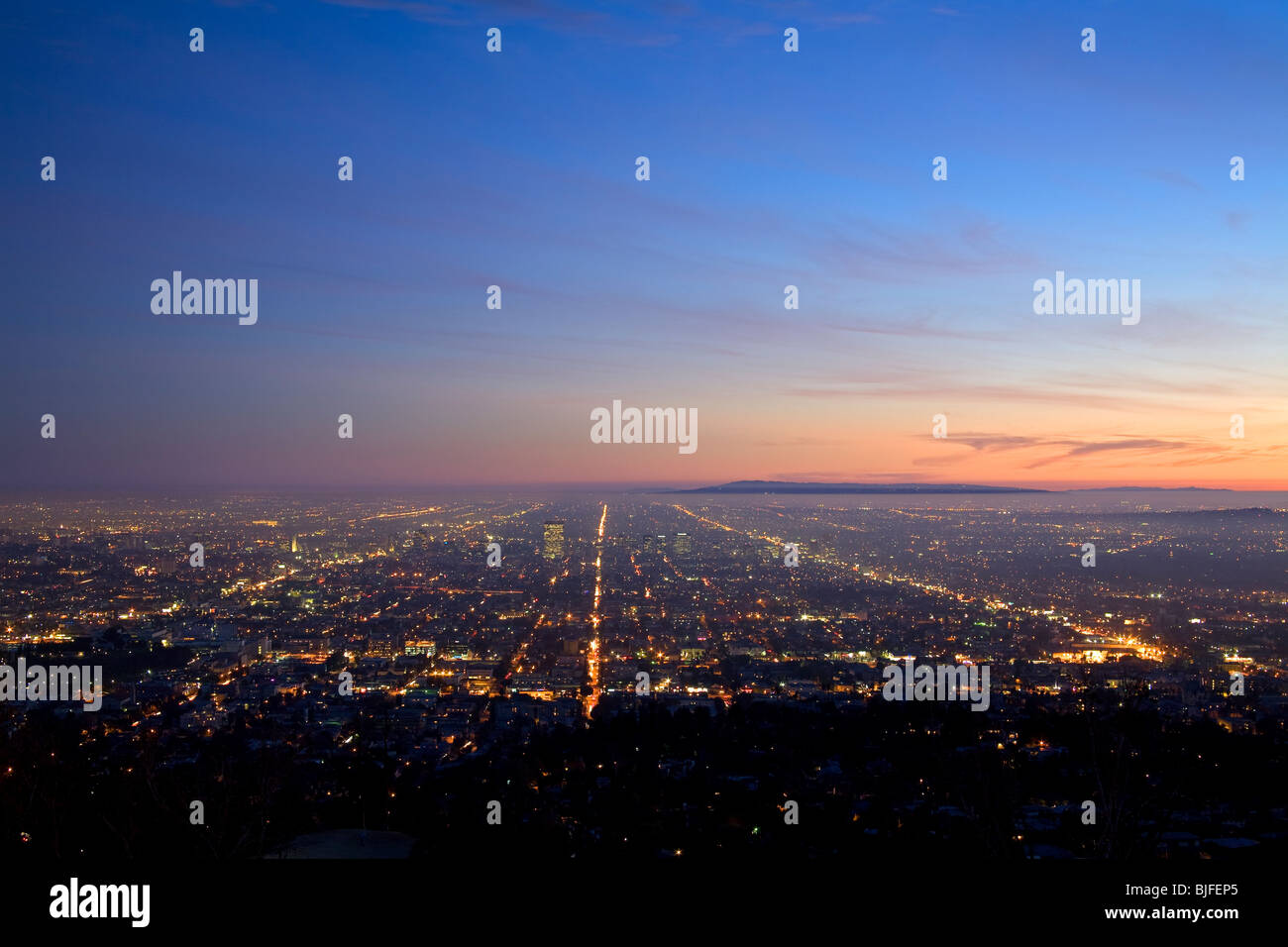 Los Angeles city lights, California, USA Stock Photo - Alamy