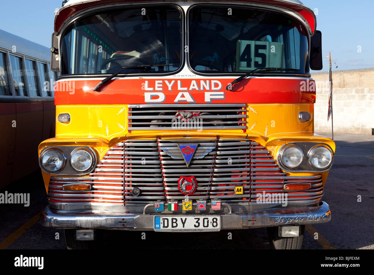 Vintage bus Gozo Malta Stock Photo - Alamy