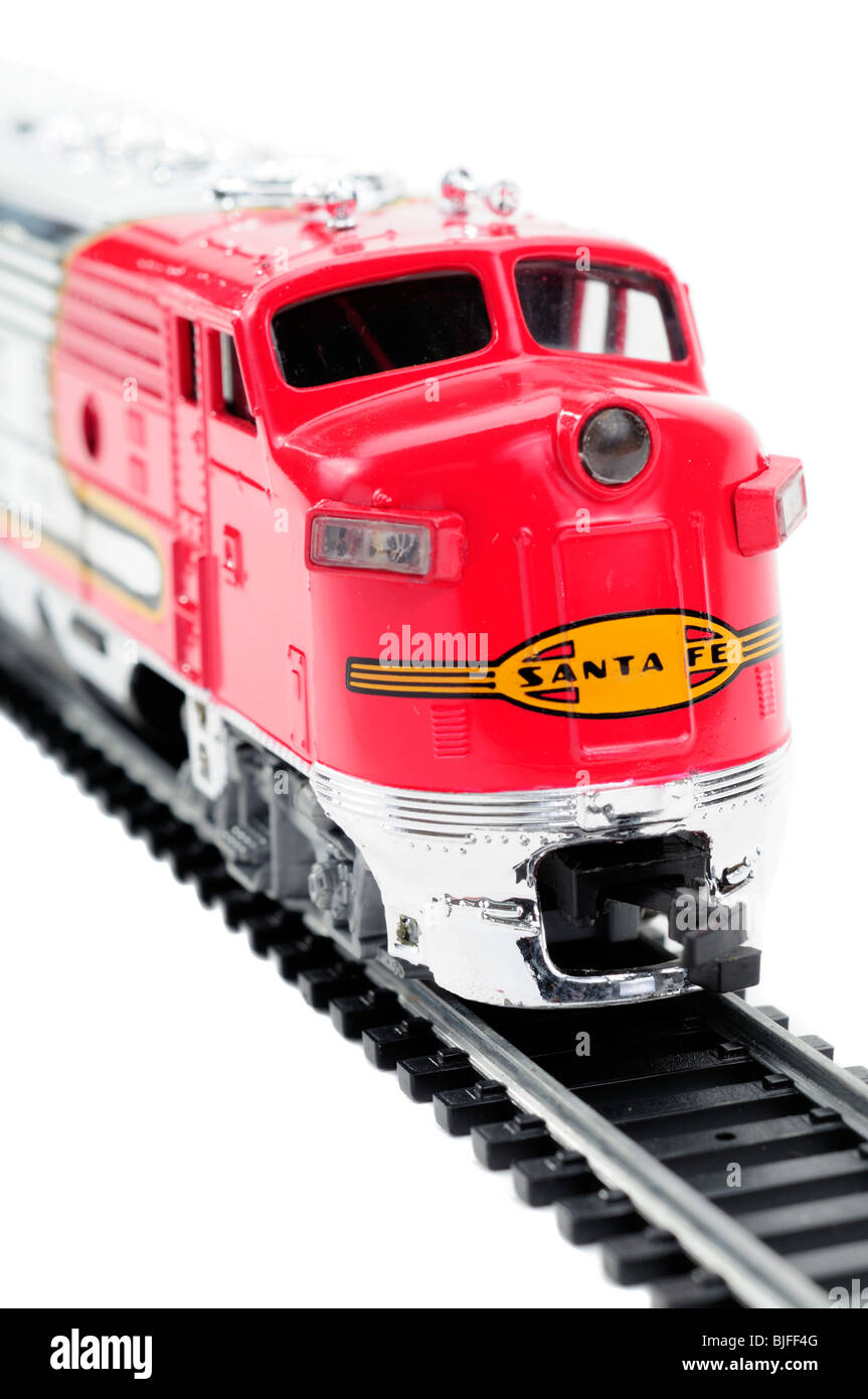 Scale Model Of A Santa Fe El Capitan Diesel Train Stock Photo - Alamy