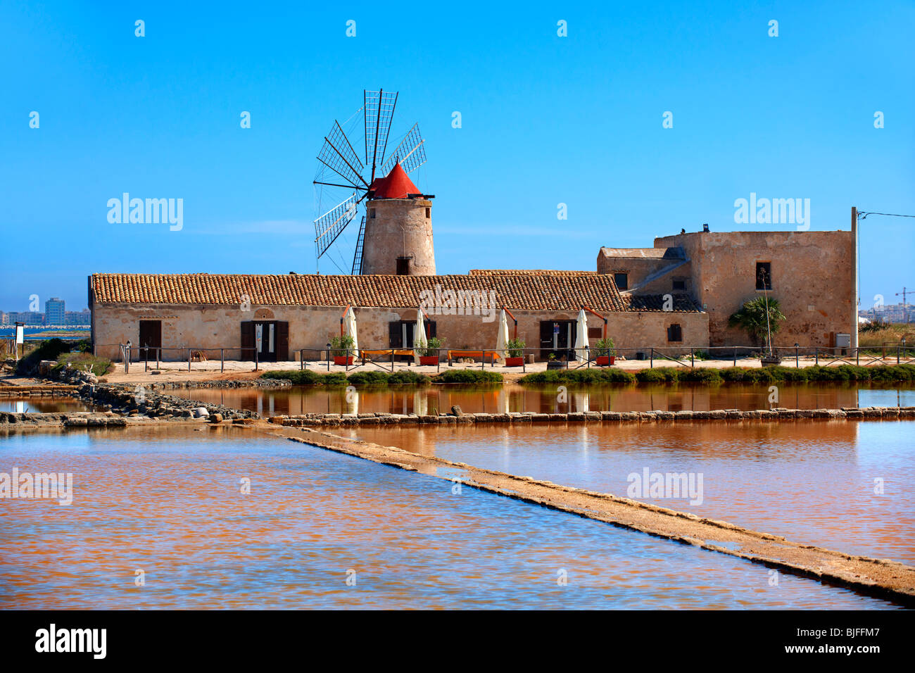 Trapani salt making museum Stock Photo - Alamy