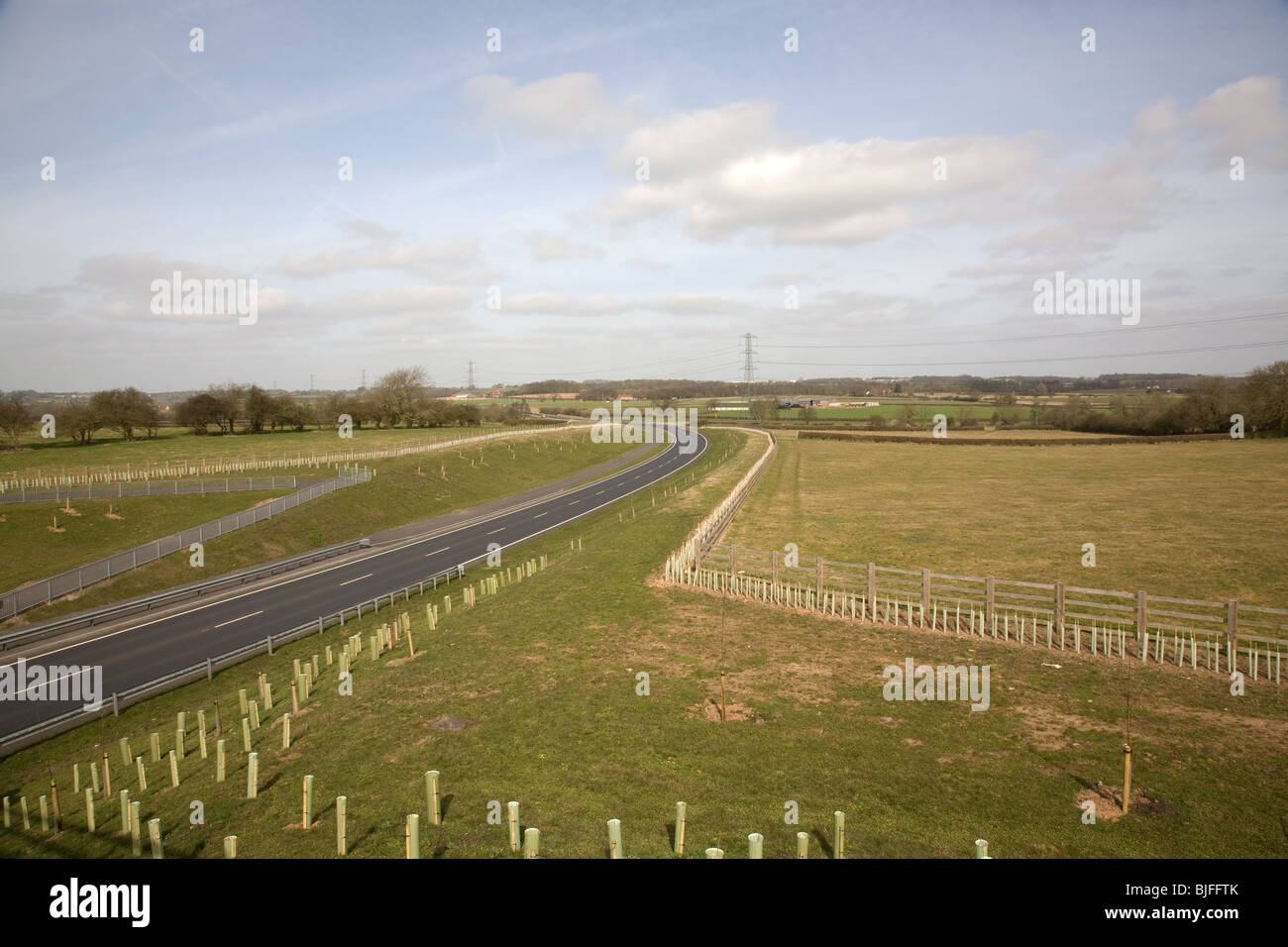 Bypass cutting through the English Countryside Stock Photo - Alamy