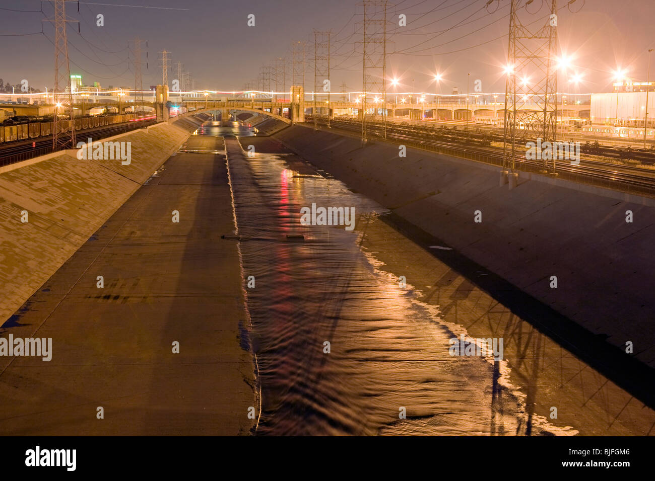 4th Street Bridge, downtown Los Angeles, California, USA Stock Photo ...