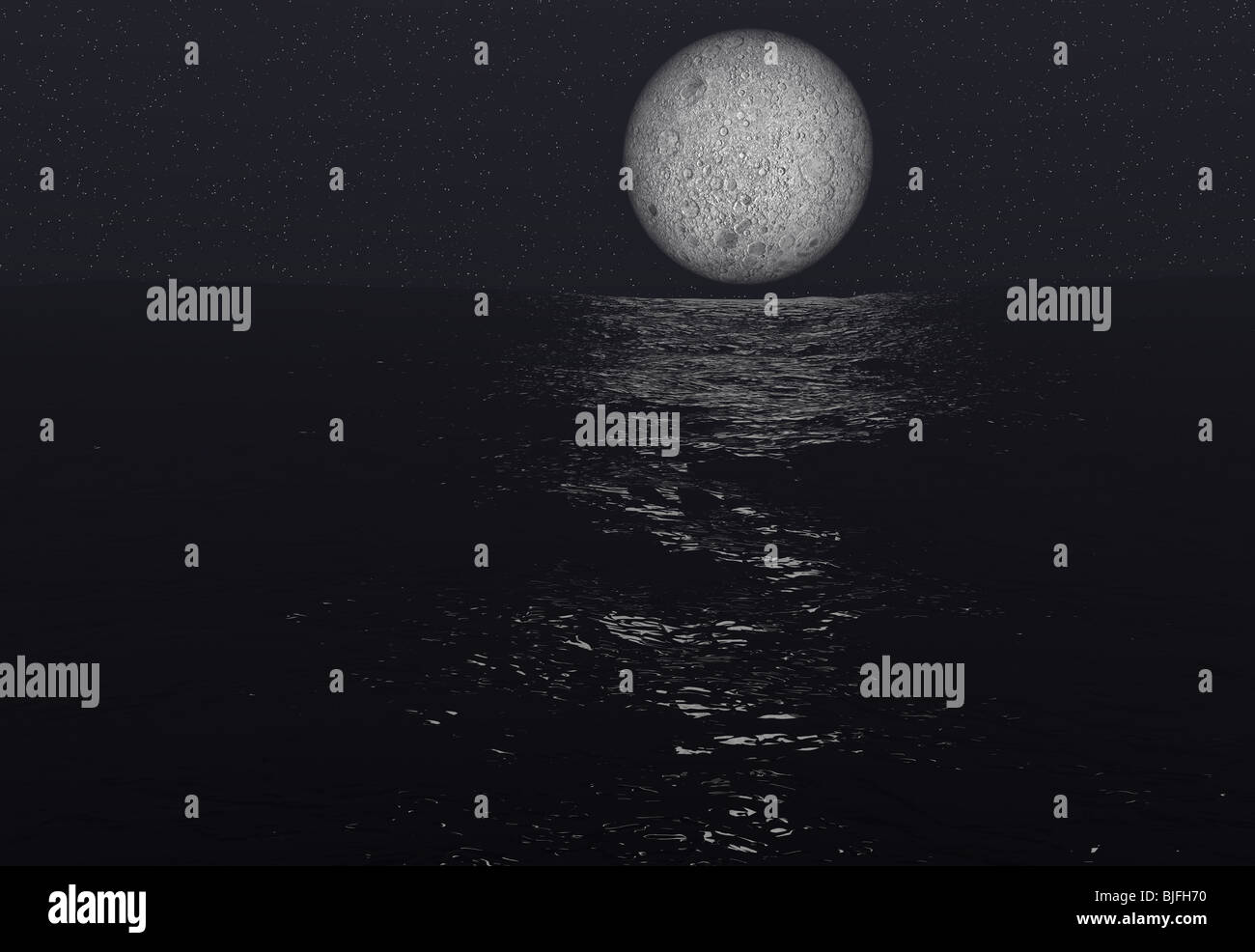 Moon reflecting on ocean hi-res stock photography and images - Alamy