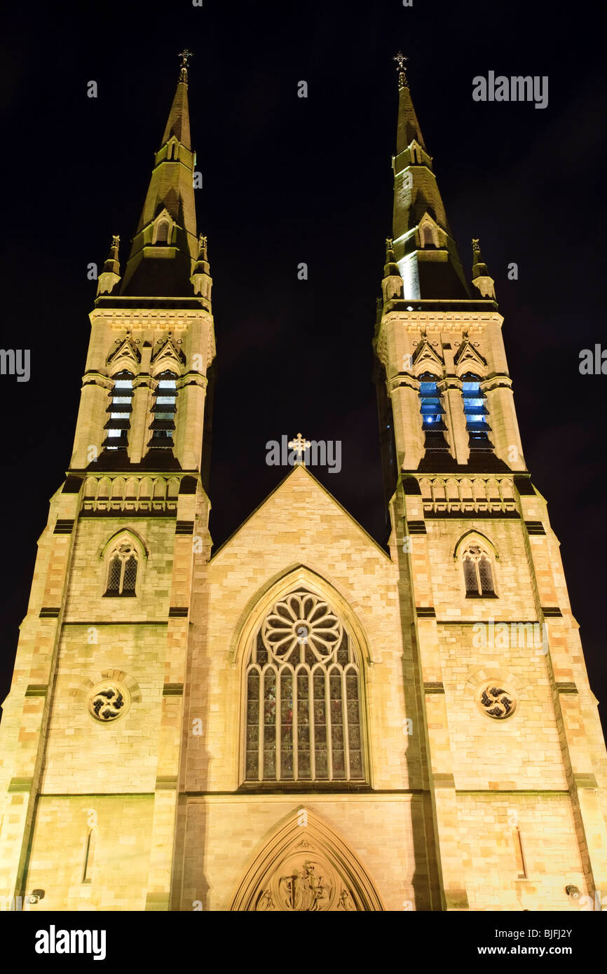 The facade of Saint Peter's Roman Catholic cathedral in the diocese of ...