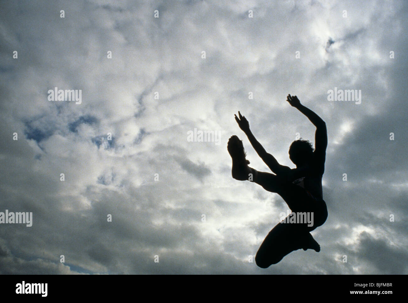 Athletics long jump silhouette hi-res stock photography and images - Alamy