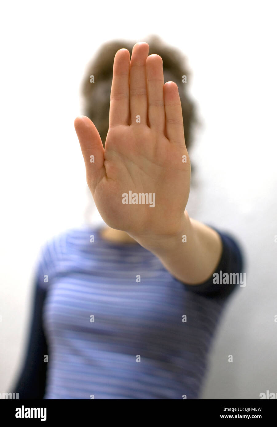 Stop gesture: MODEL RELEASED Stock Photo - Alamy