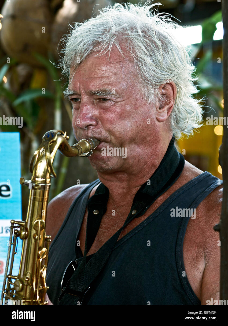 Senior citizen playing a saxophone hi-res stock photography and images ...