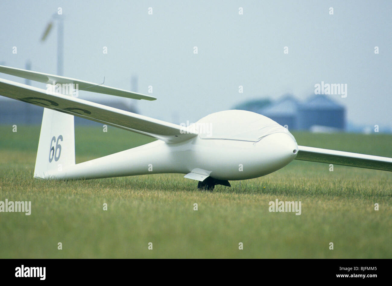 glider sitting in a field Stock Photo - Alamy
