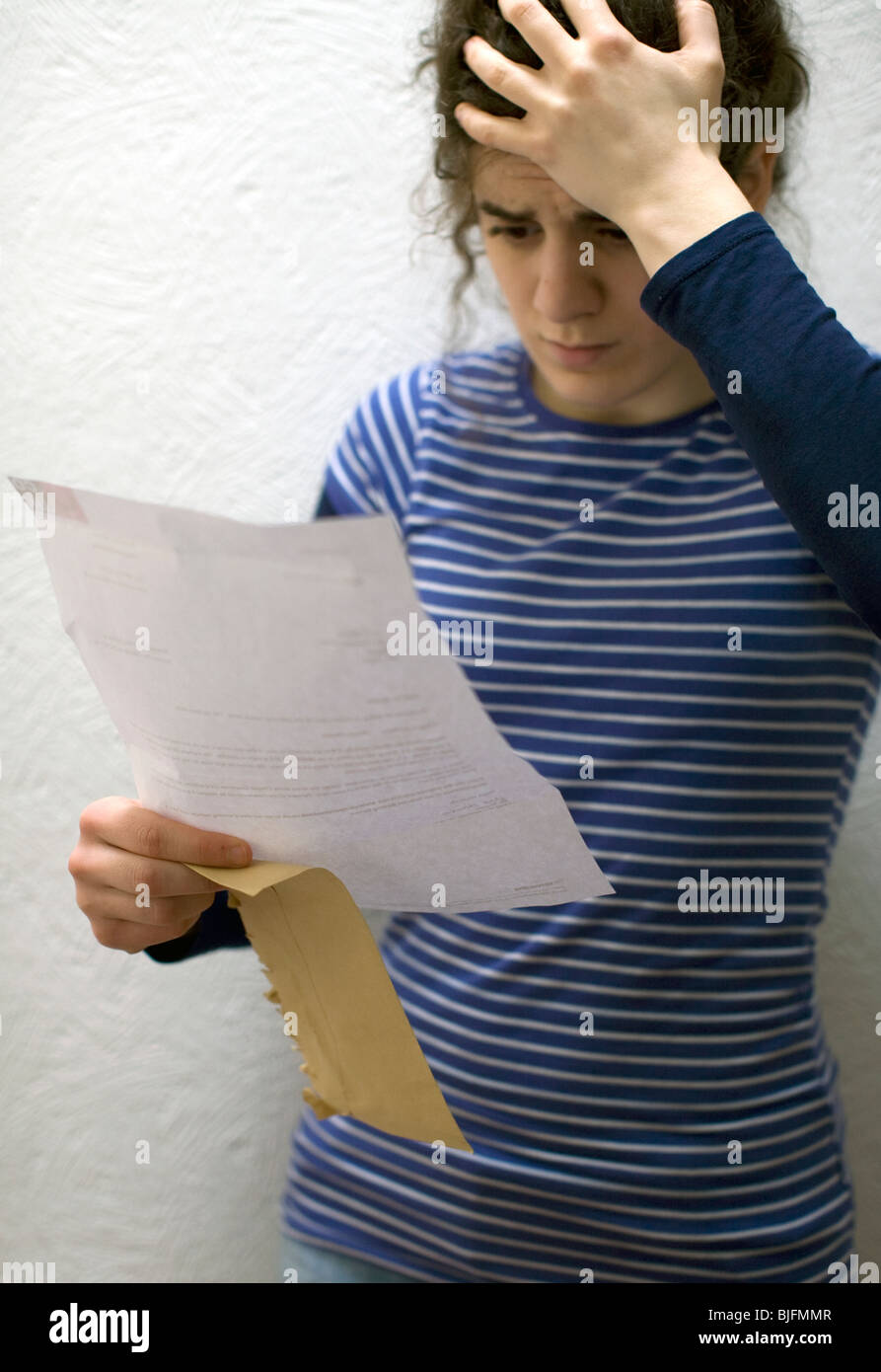 Bad news letter: MODEL RELEASED Stock Photo - Alamy