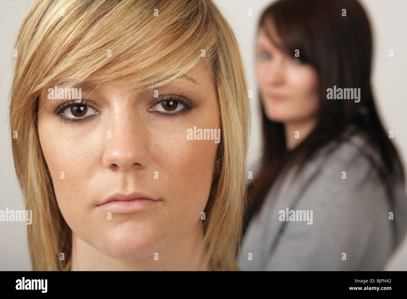 Girls behind sad hi-res stock photography and images - Alamy