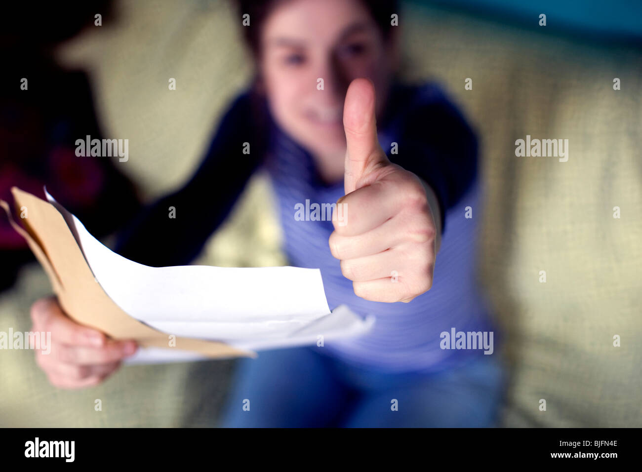 Good news letter: MODEL RELEASED Stock Photo - Alamy
