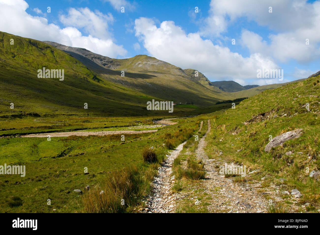 A track in Glen Inagh, Twelve Bens range, Connemara, County Galway ...
