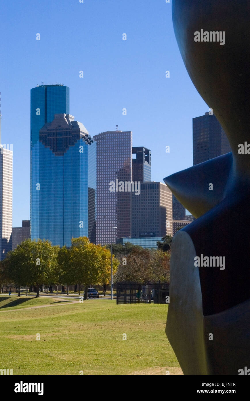 Modern buildings in the Skyline district of downtown Houston, Texas ...