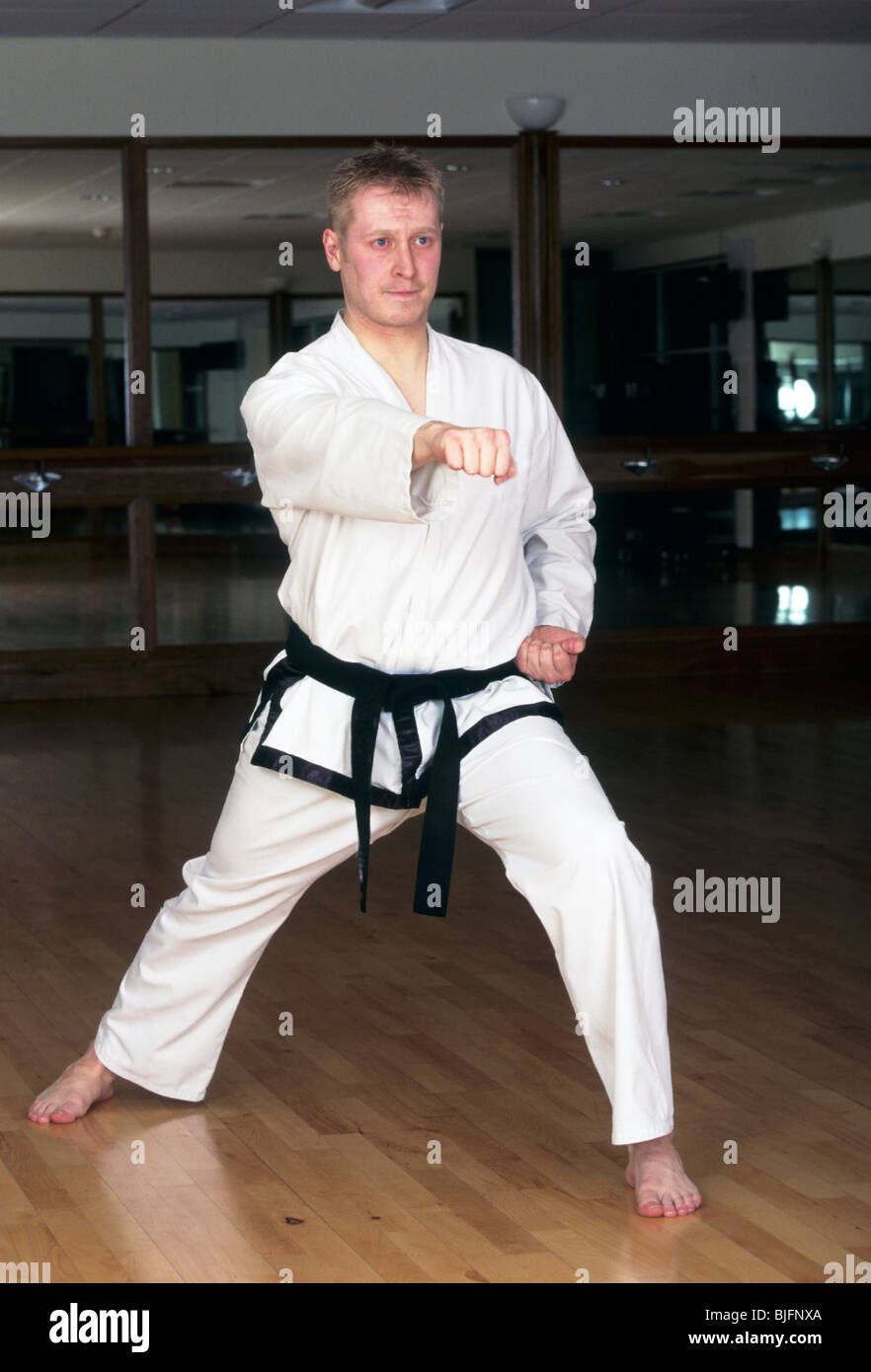 Judo practitioner practises his technique Stock Photo - Alamy