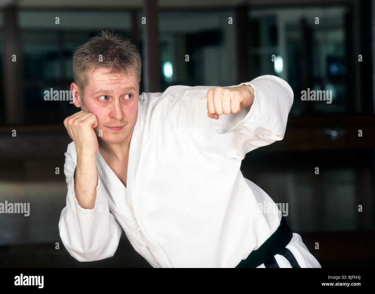 Judo practitioner practises his technique Stock Photo - Alamy