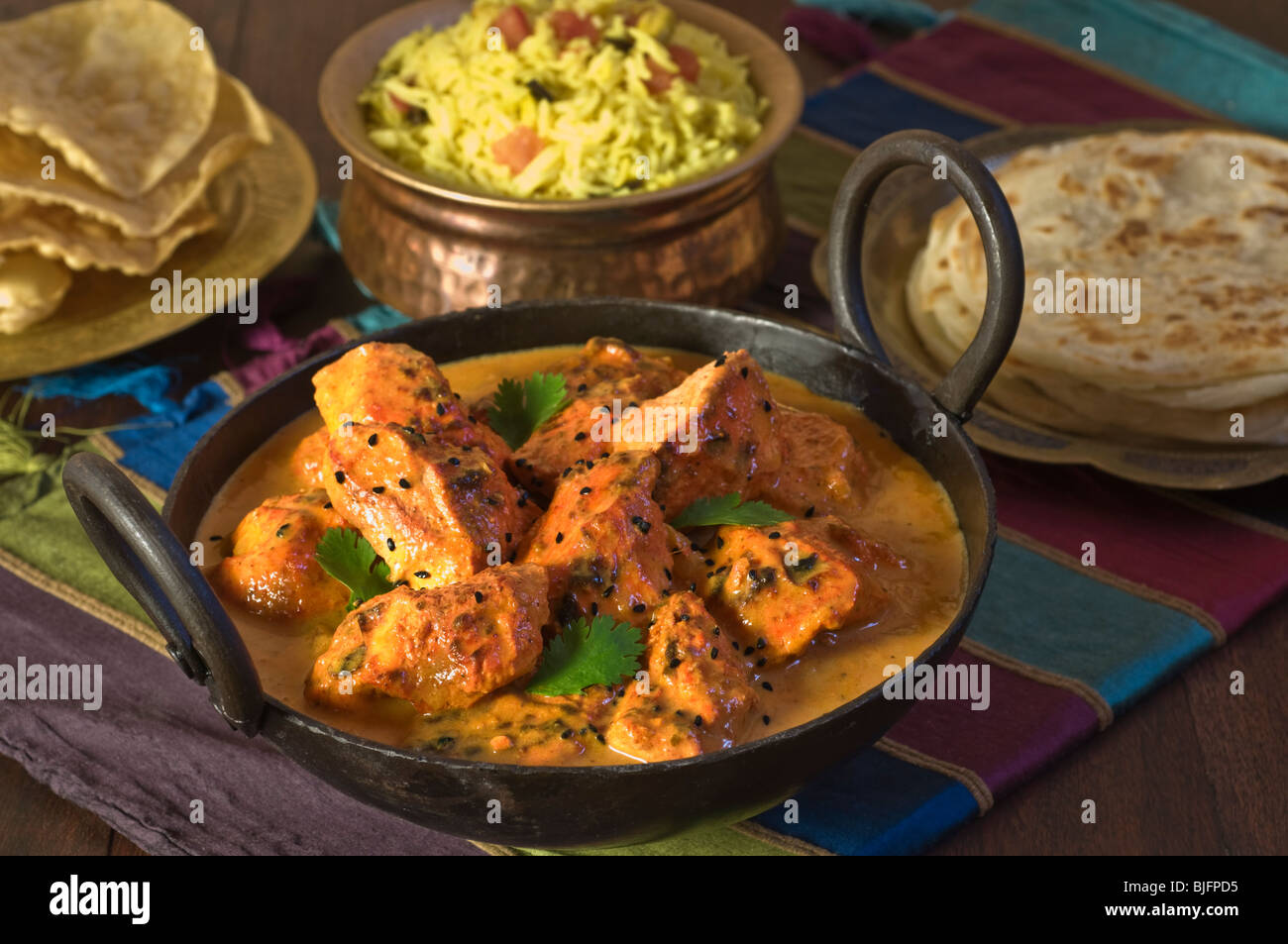 Balti chicken tikka masala curry Indian food Stock Photo - Alamy