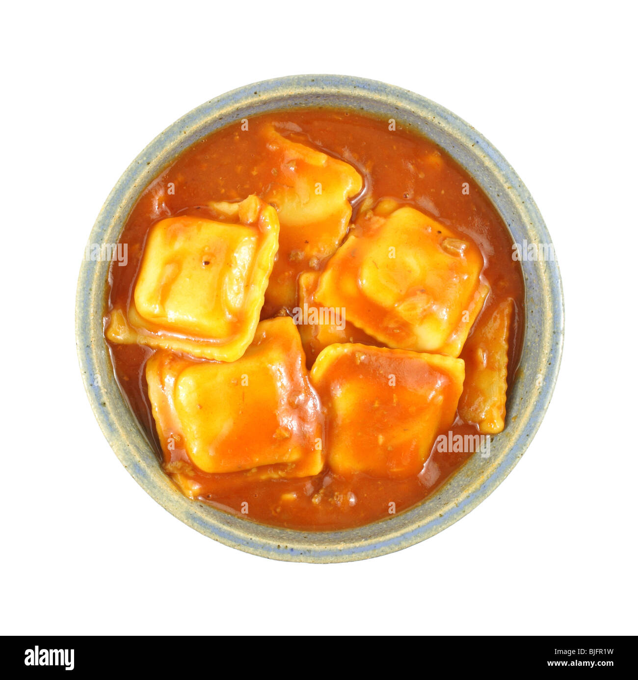Single serving of beef ravioli Stock Photo - Alamy
