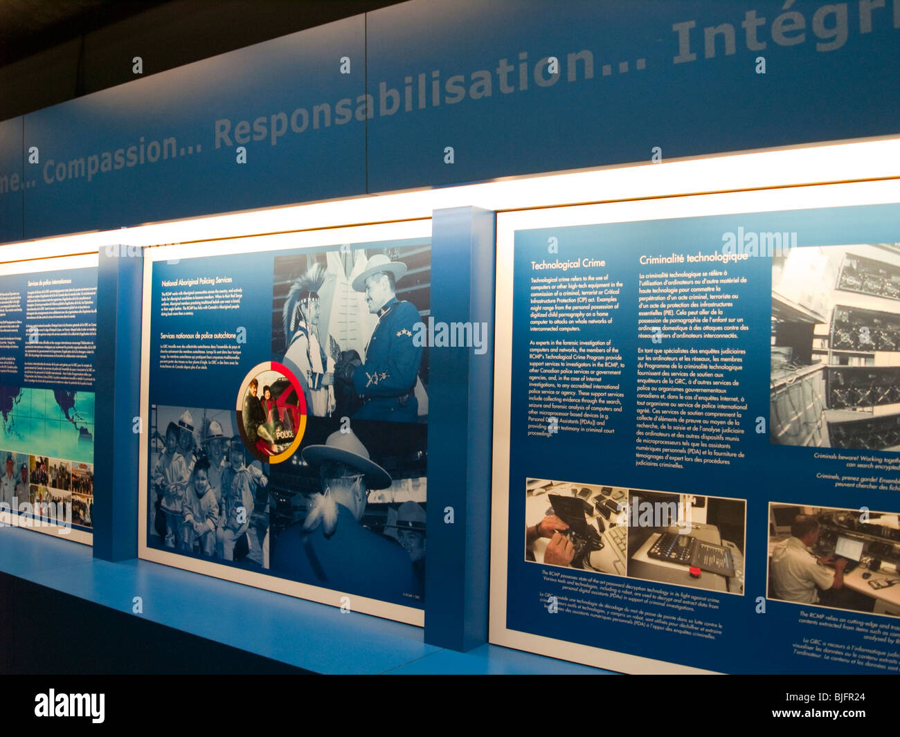 An exhibition about the history of the RCMP (Royal Canadian Mounted ...