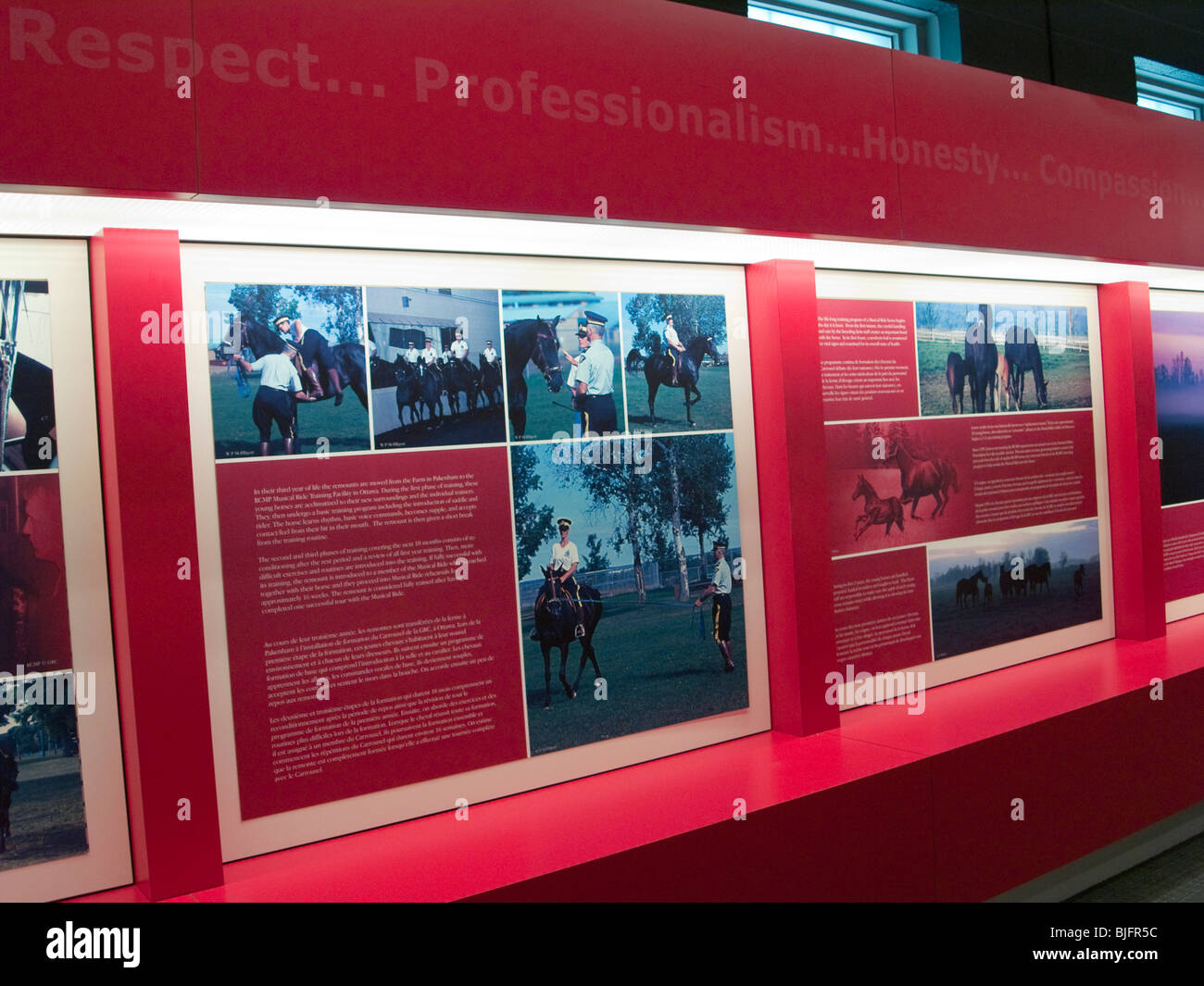 An exhibition about the history of the RCMP (Royal Canadian Mounted ...