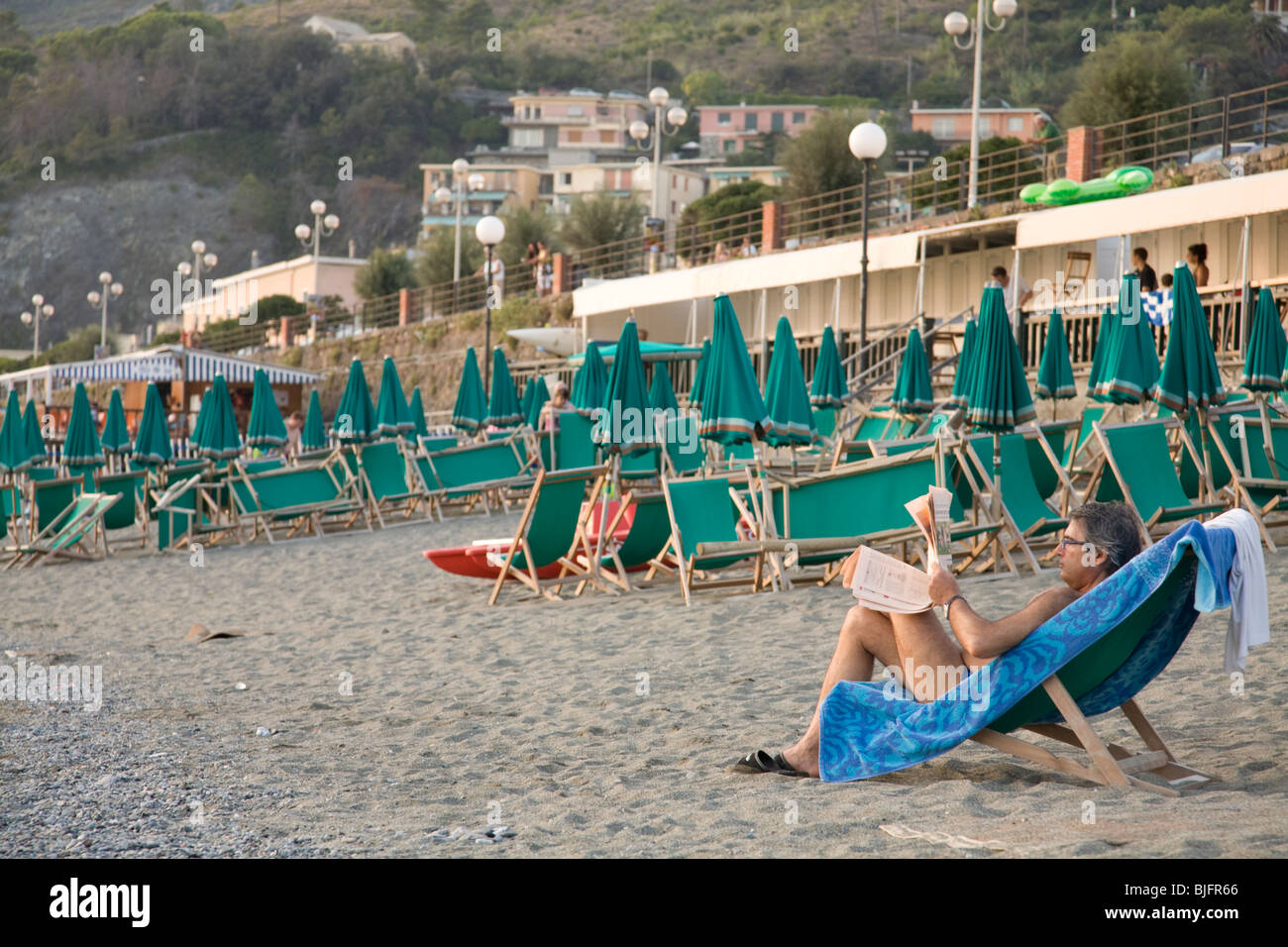 Levanto Beach, Liguria, Italy Stock Photo - Alamy