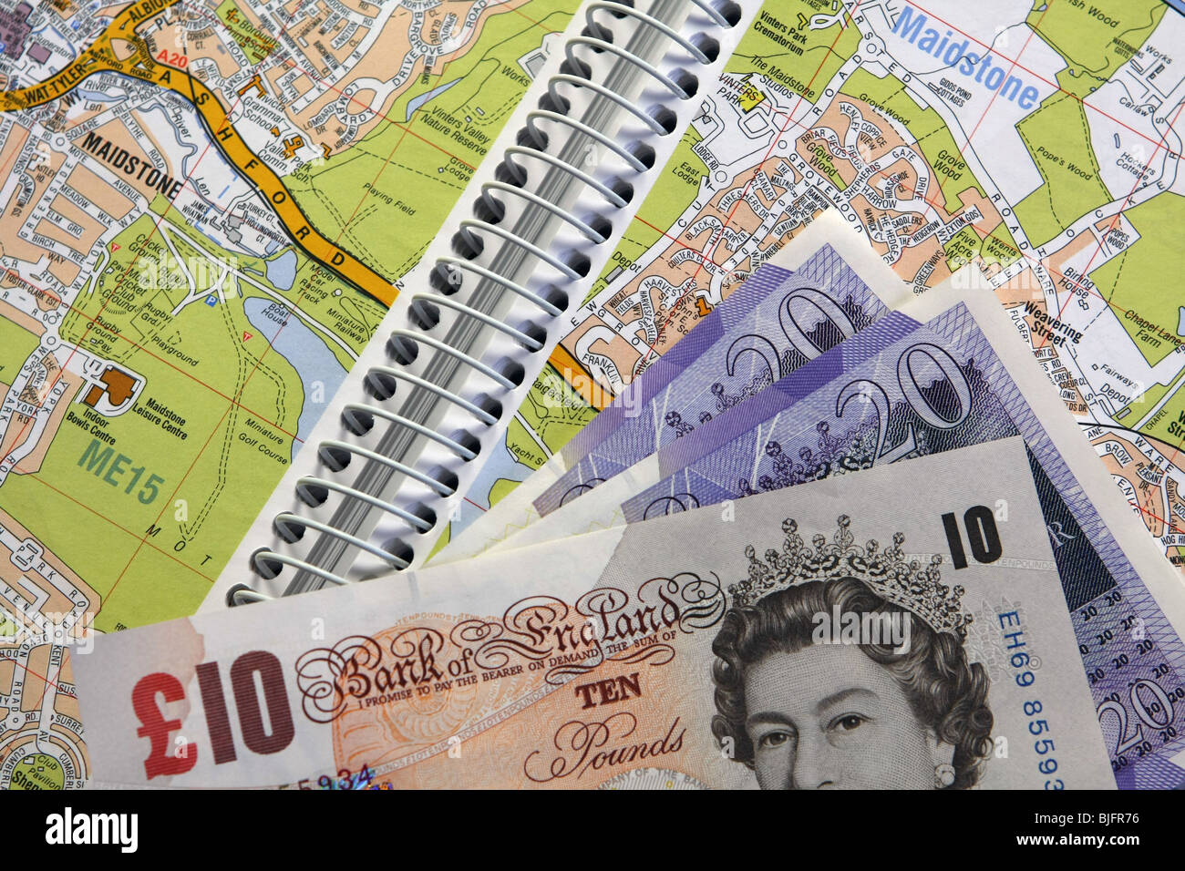 English road map hi-res stock photography and images - Alamy