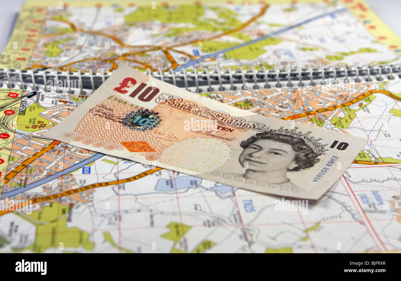 English road map hi-res stock photography and images - Alamy