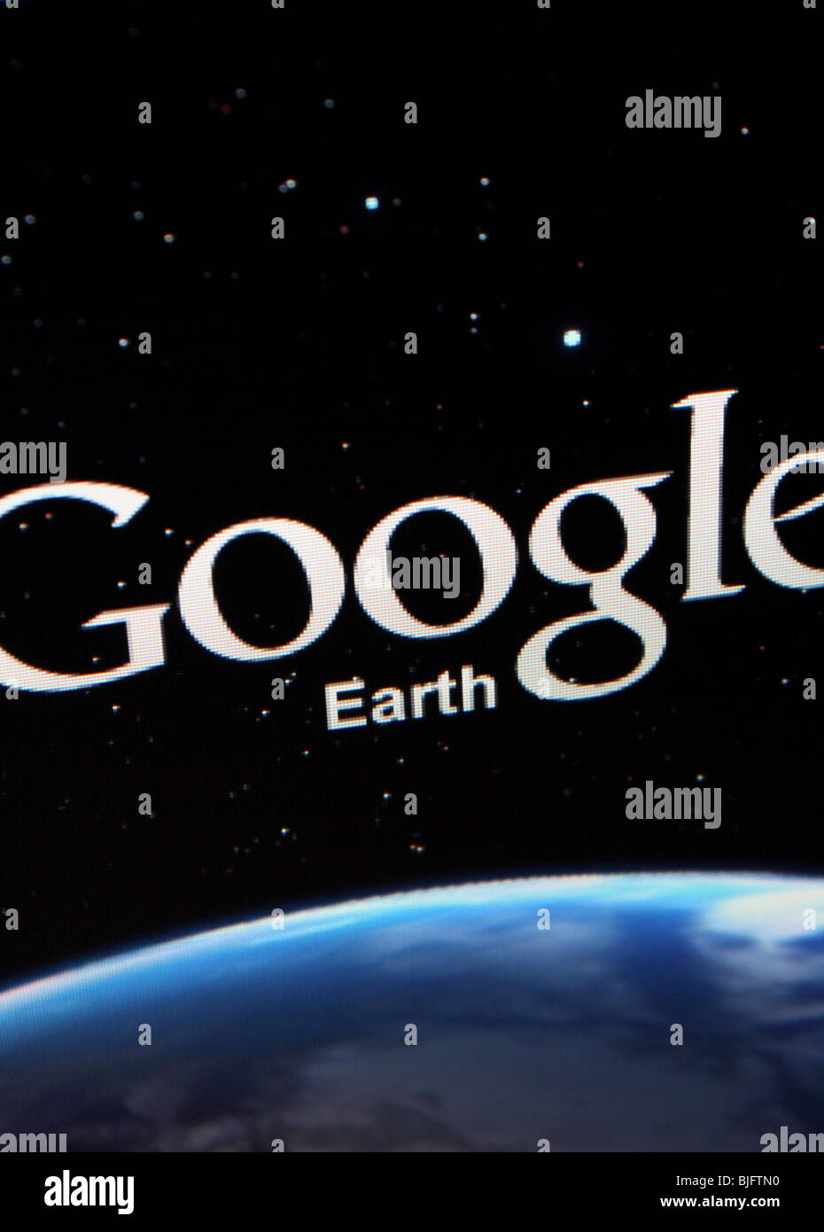 Google earth, splash screen 2009 Stock Photo - Alamy
