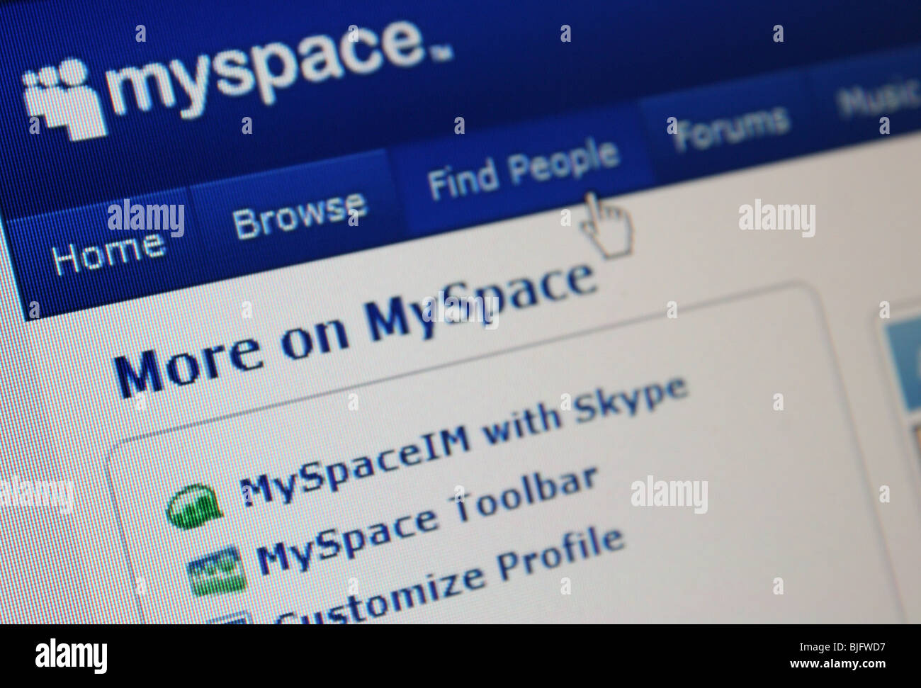 Myspace hi-res stock photography and images - Alamy