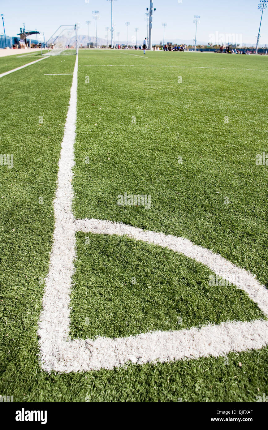 Corner of a football field hi-res stock photography and images - Alamy