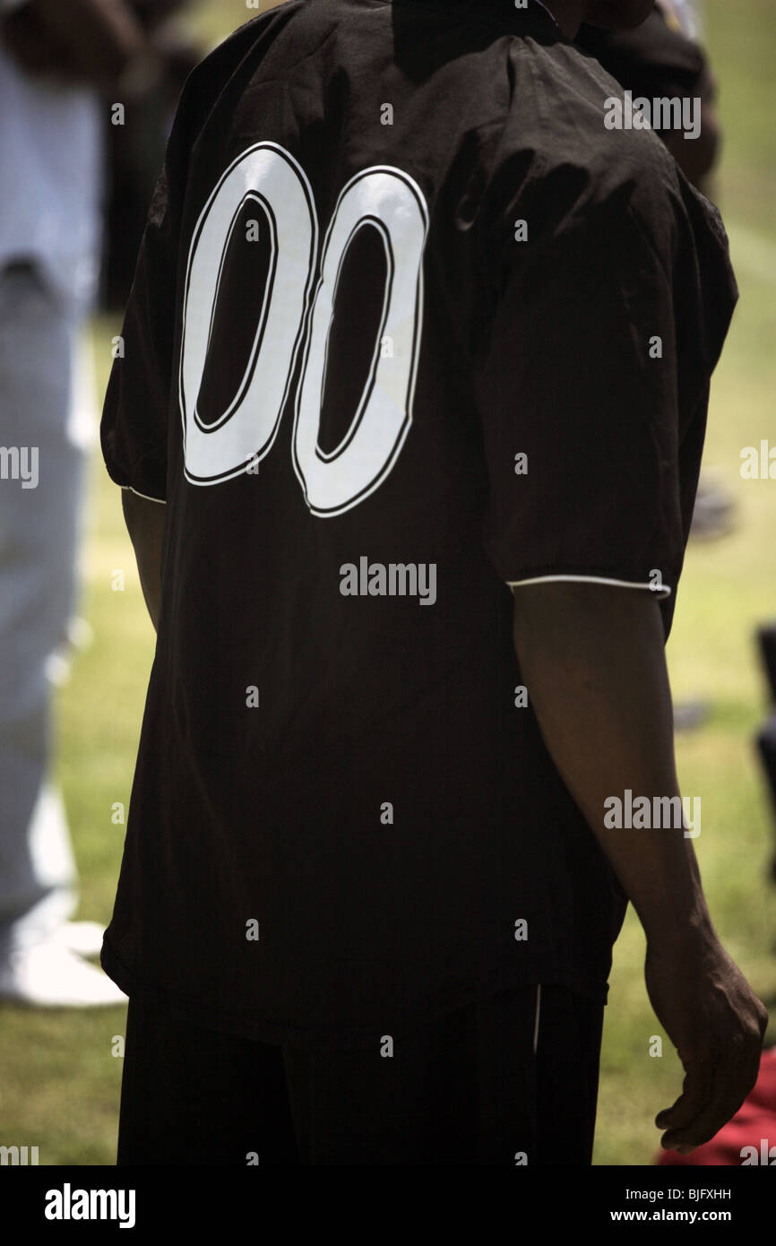 Football player on a pitch Stock Photo - Alamy