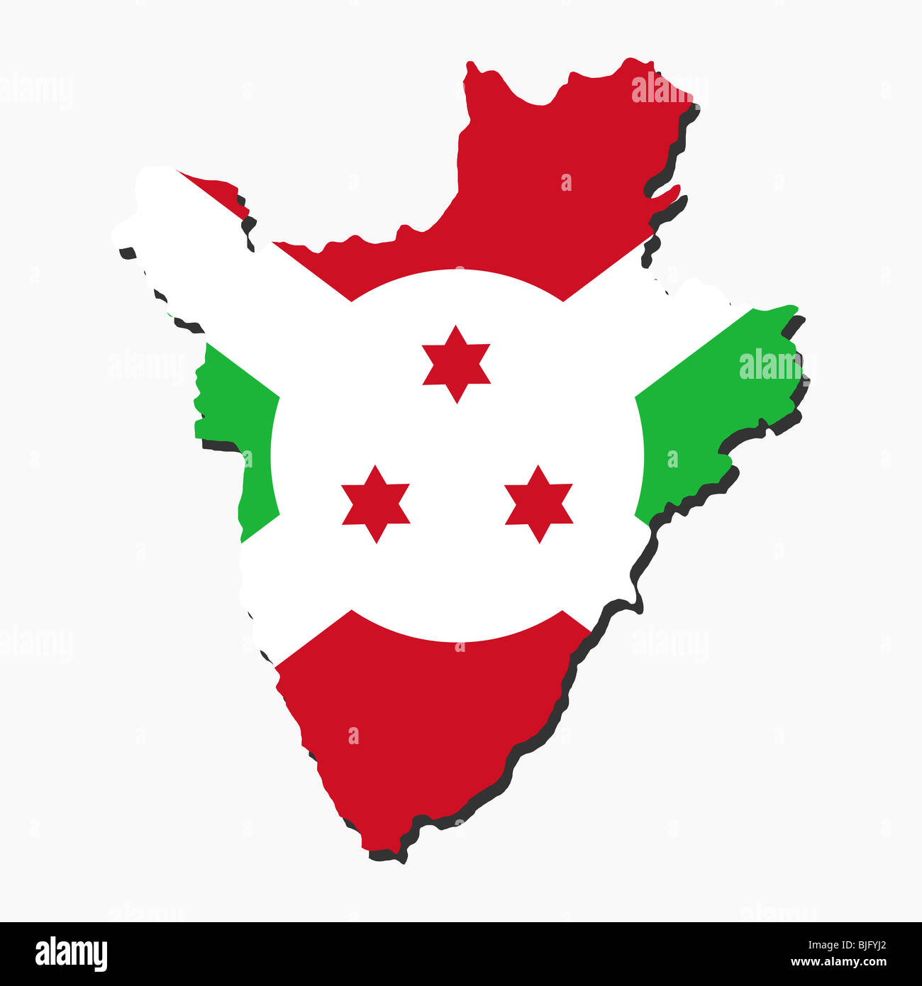 map of Burundi and their flag illustration Stock Photo - Alamy