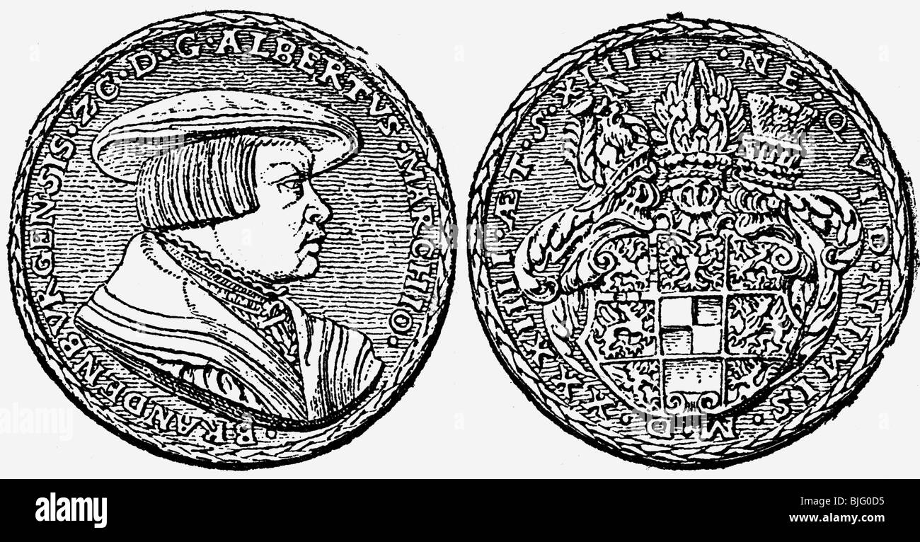 Albert, 17.5.1490 - 20.3.1568, Grand Master of the Teutonic Order 1510 ...