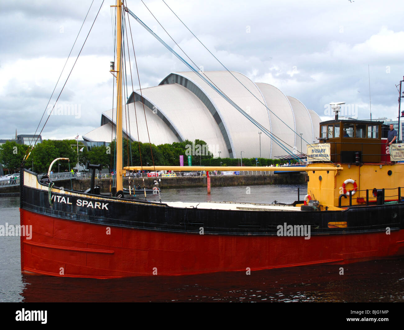 Clyde Puffer Vital Spark at SECC Armadillo Clyde Auditorium Stock Photo ...