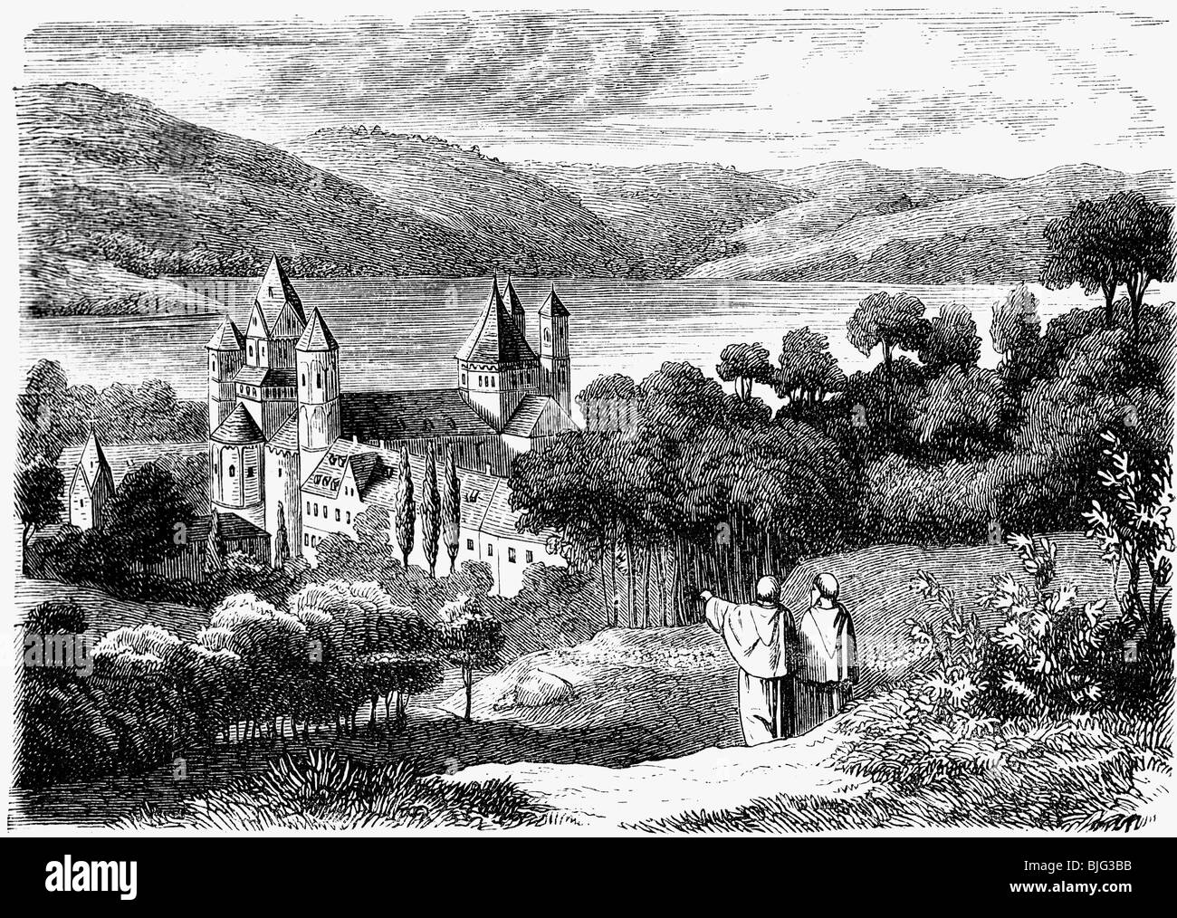 Maria laach illustration Black and White Stock Photos & Images - Alamy