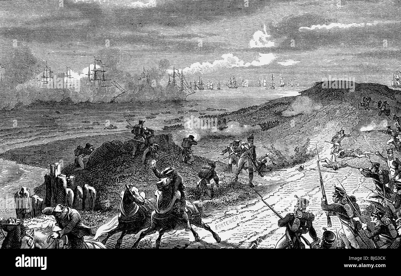 events, War of the Fifth Coalition 1809, Walcheren Campaign, landing Stock Photo: 28628115 - Alamy