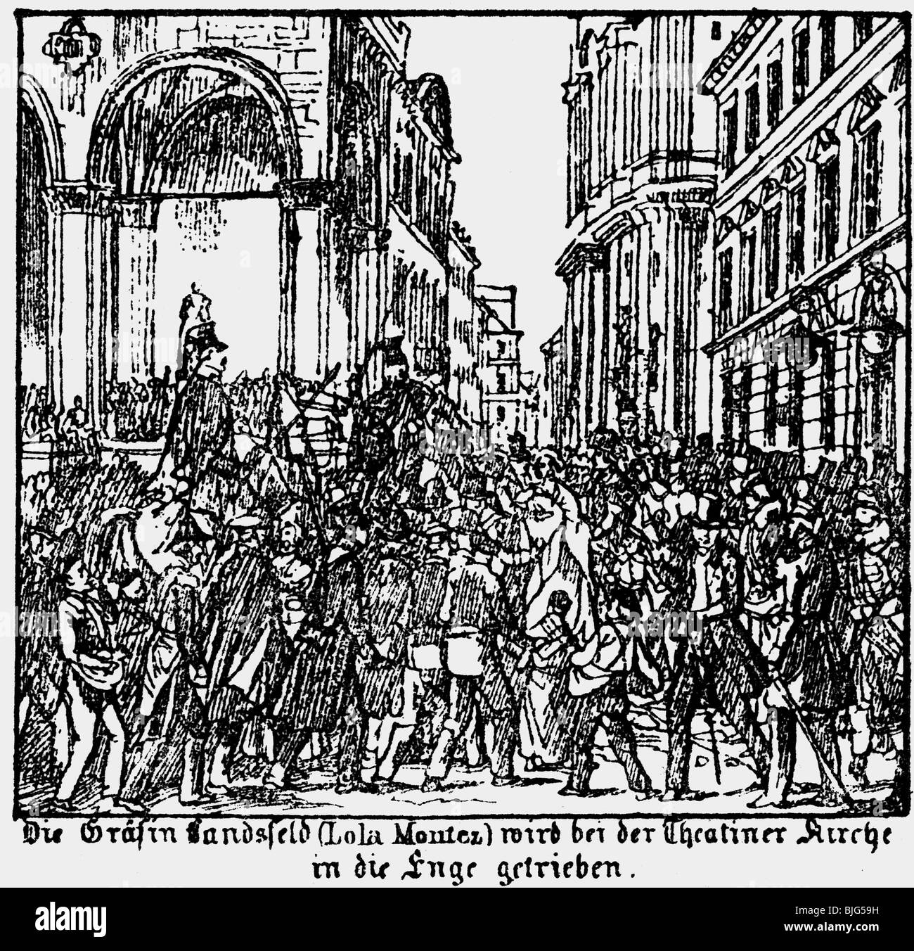 events, revolution 1848 - 1849, February riots in Munich, Lola Montez ...