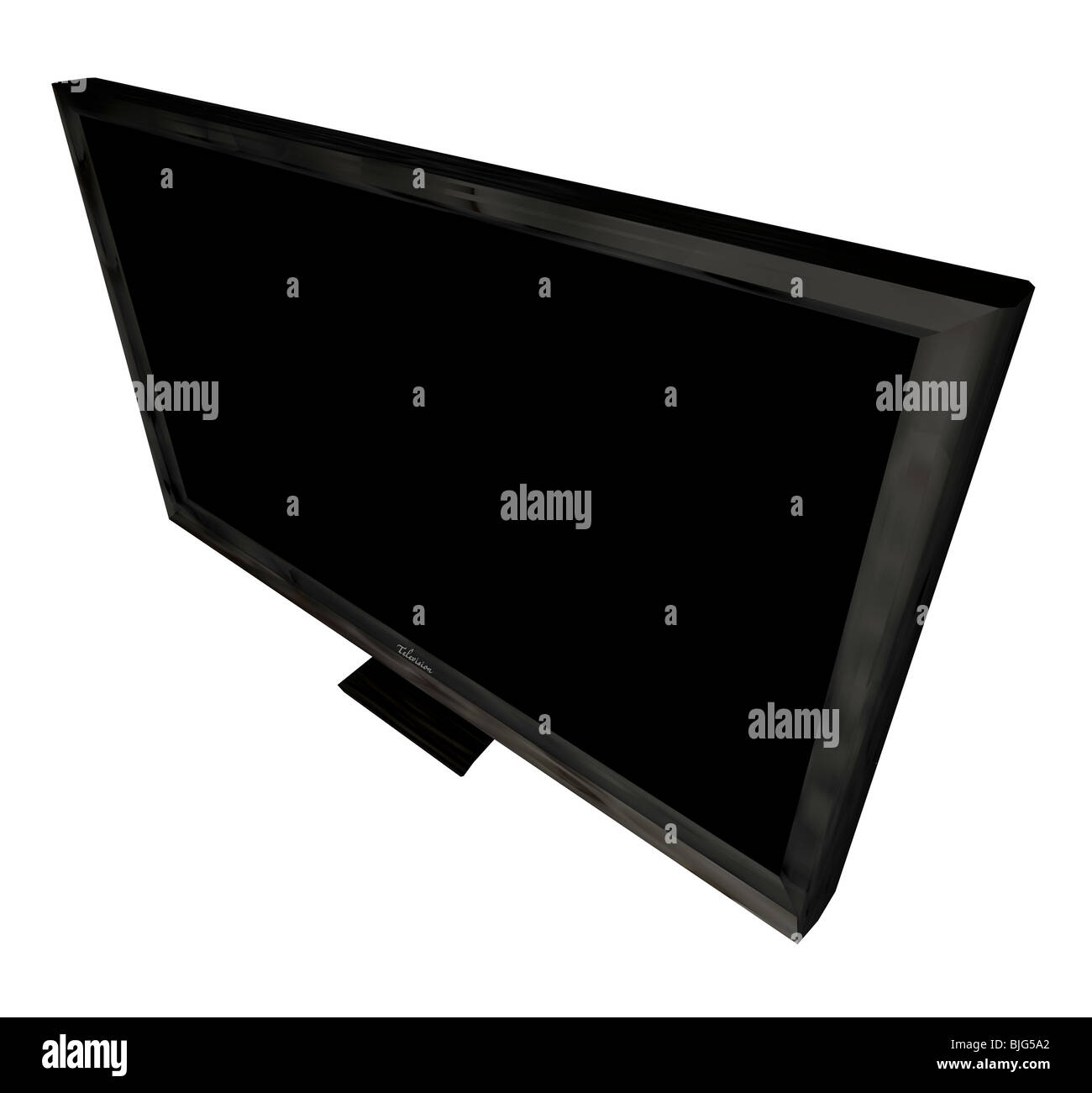 Modern flat screen television viewed from an angle Stock Photo - Alamy